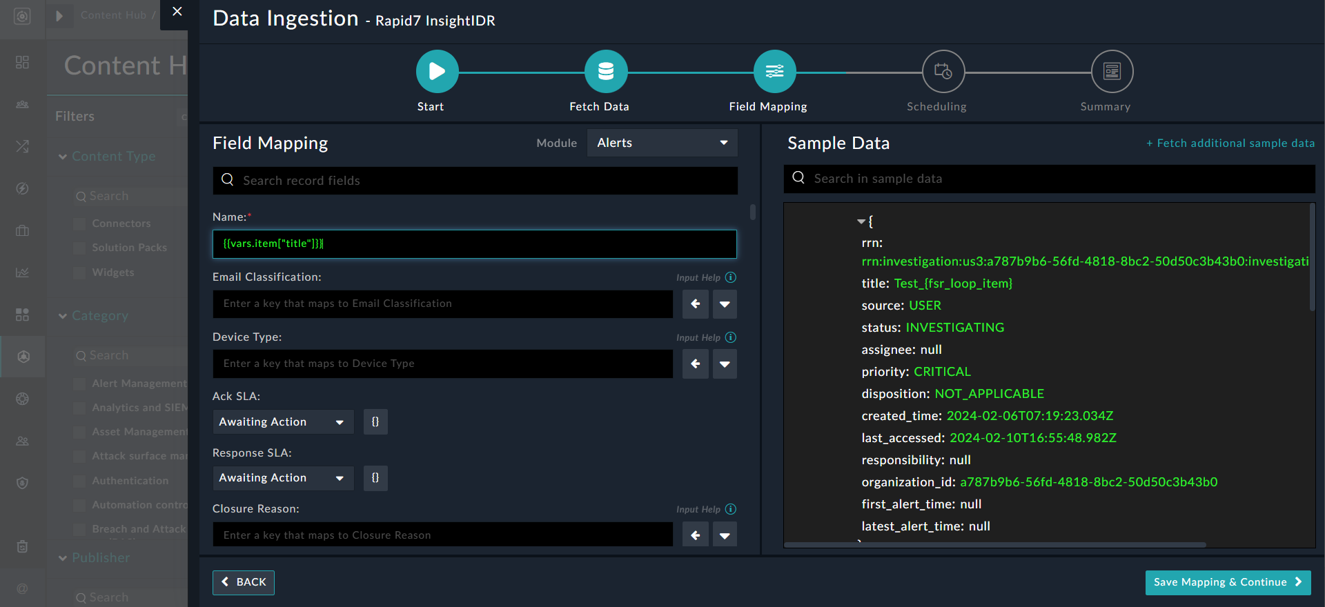 Rapid7 InsightIDR v2.1.0 | FortiSOAR 2.1.0 | Fortinet Document Library